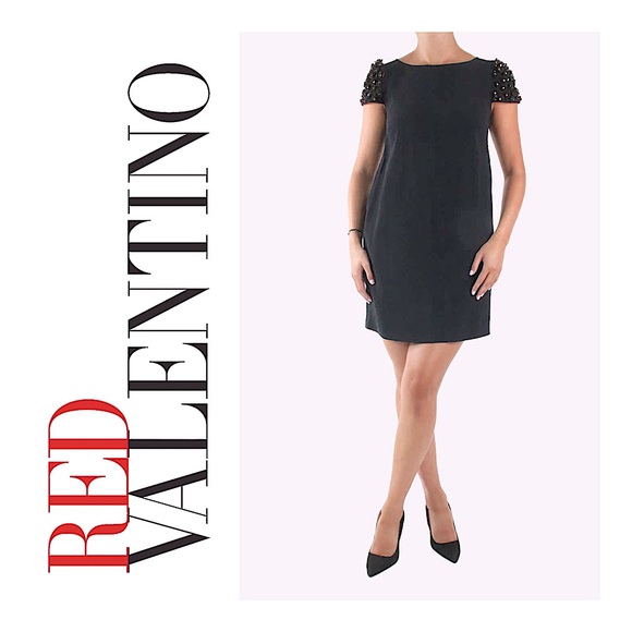 Red Valentino Dresses Red Valentino Embellished Floral Beaded Cap